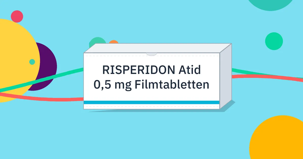 Symbolbild: Packung mit der Aufschrift RISPERIDON Atid 0,5 mg Filmtabletten (PZN 03031076) – Verfügbarkeit und Bezug in Apotheken in Frankfurt am Main