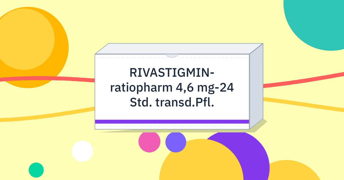 Symbolbild: Packung mit der Aufschrift RIVASTIGMIN-ratiopharm 4,6 mg-24 Std. transd.Pfl. (PZN 04706381) – Verfügbarkeit und Bezug in Apotheken in Frankfurt am Main