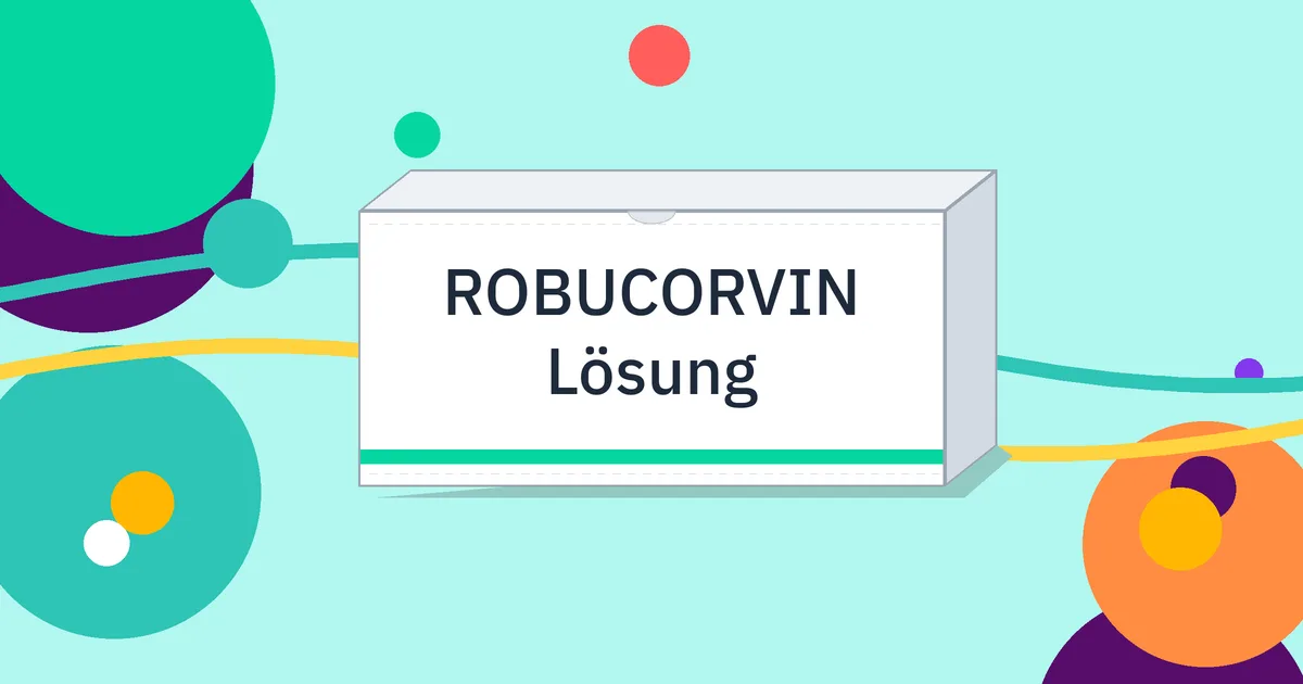 Symbolbild: Packung mit der Aufschrift ROBUCORVIN Lösung (PZN 02258642) – Verfügbarkeit und Bezug in Apotheken in Frankfurt am Main