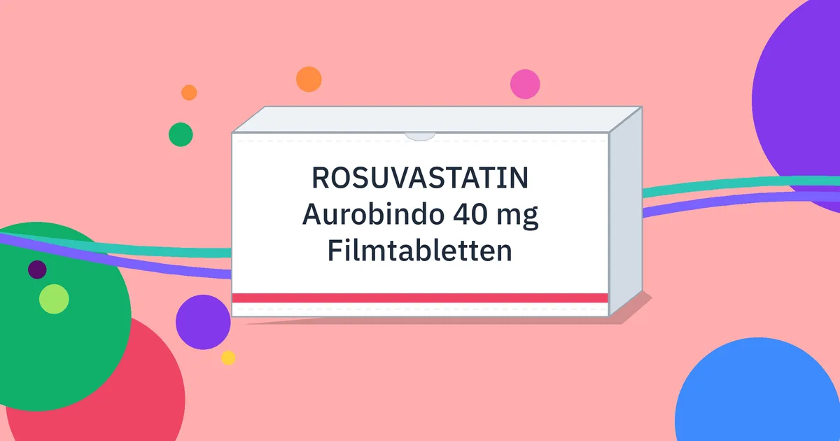 Symbolbild: Packung mit der Aufschrift ROSUVASTATIN Aurobindo 40 mg Filmtabletten (PZN 18760898) – Verfügbarkeit und Bezug in Apotheken in Frankfurt am Main
