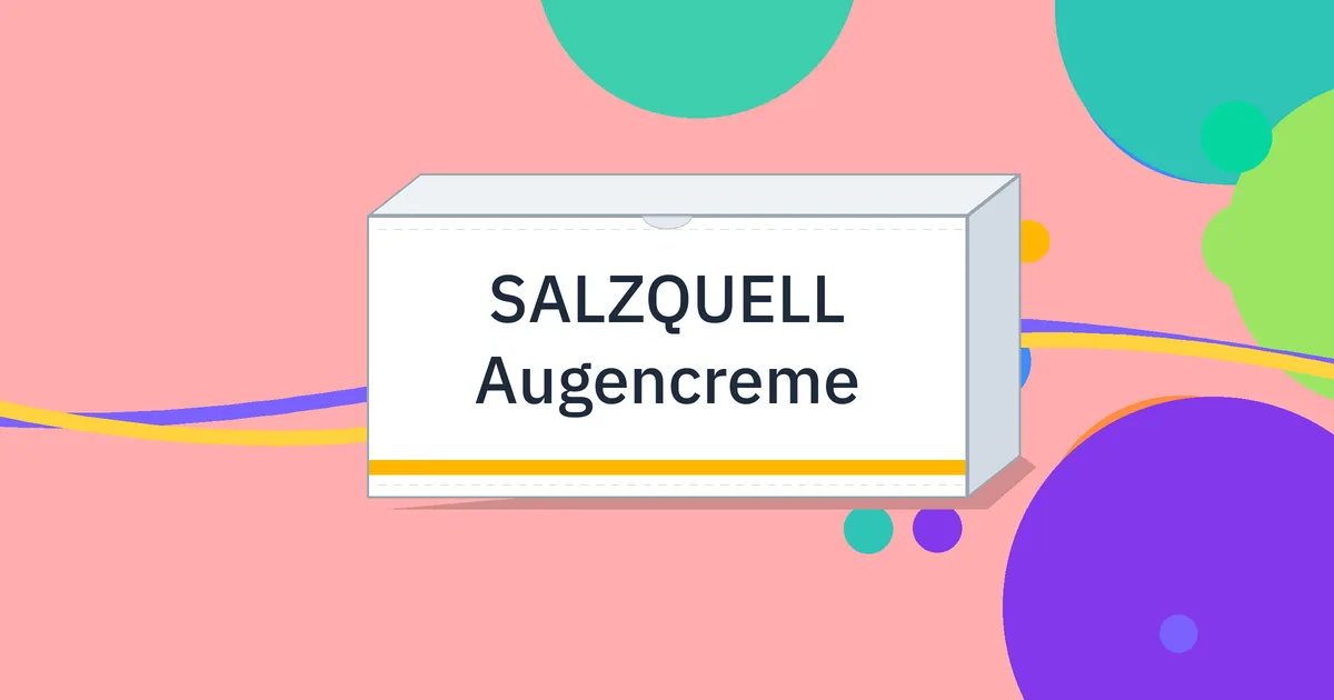 Symbolbild: Packung mit der Aufschrift SALZQUELL Augencreme (PZN 16508060) – Verfügbarkeit und Bezug in Apotheken in Frankfurt am Main
