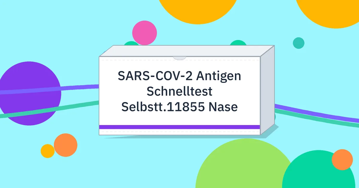 Symbolbild: Packung mit der Aufschrift SARS-COV-2 Antigen Schnelltest Selbstt.11855 Nase (PZN 17522464) – Verfügbarkeit und Bezug in Apotheken in Frankfurt am Main
