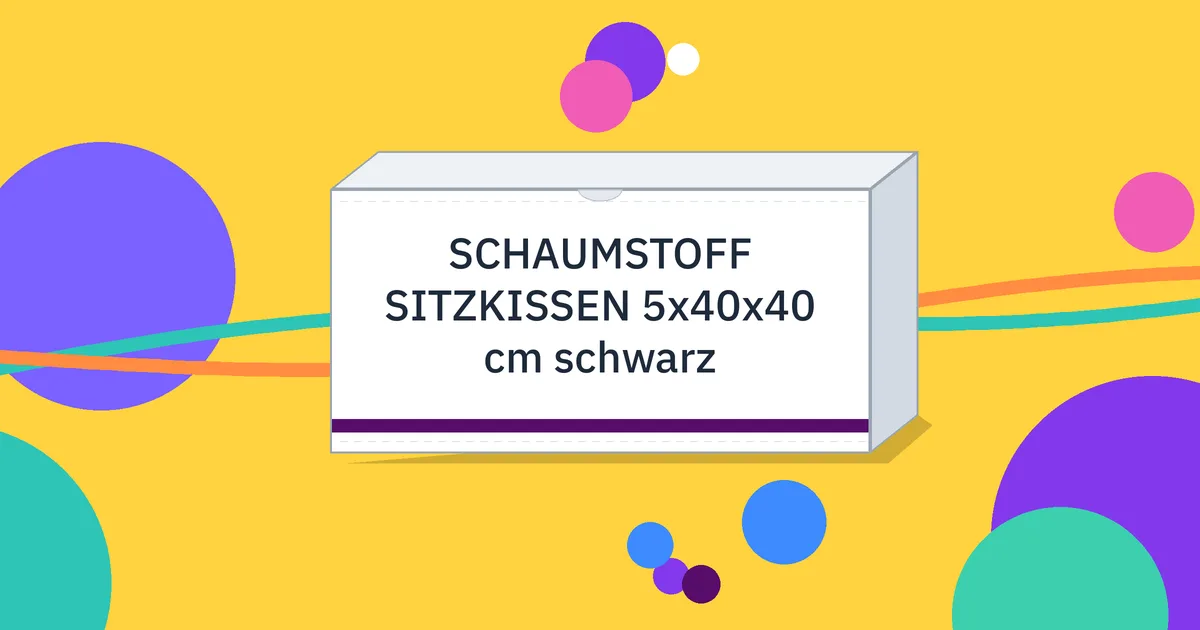 Symbolbild: Packung mit der Aufschrift SCHAUMSTOFF SITZKISSEN 5x40x40 cm schwarz (PZN 03772708) – Verfügbarkeit und Bezug in Apotheken in Frankfurt am Main