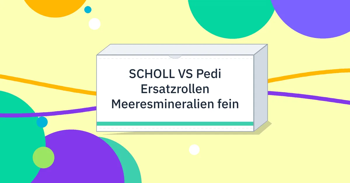 Symbolbild: Packung mit der Aufschrift SCHOLL VS Pedi Ersatzrollen Meeresmineralien fein (PZN 12725903) – Verfügbarkeit und Bezug in Apotheken in Frankfurt am Main