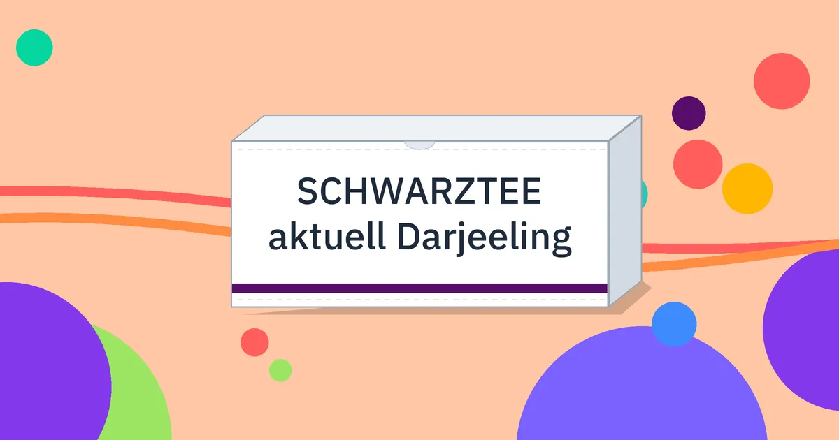 Symbolbild: Packung mit der Aufschrift SCHWARZTEE aktuell Darjeeling (PZN 06187034) – Verfügbarkeit und Bezug in Apotheken in Frankfurt am Main