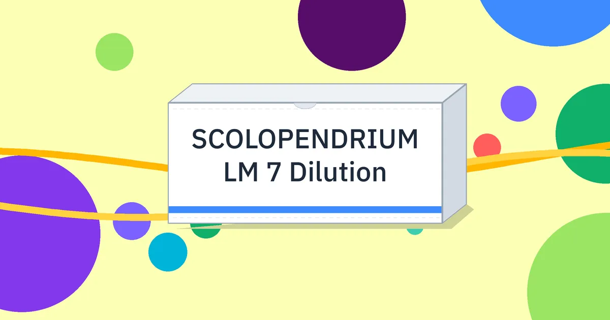 Symbolbild: Packung mit der Aufschrift SCOLOPENDRIUM LM 7 Dilution (PZN 13690087) – Verfügbarkeit und Bezug in Apotheken in Frankfurt am Main