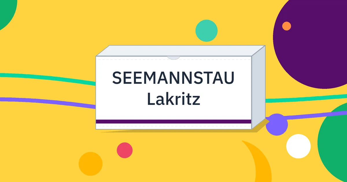 Symbolbild: Packung mit der Aufschrift SEEMANNSTAU Lakritz (PZN 02455153) – Verfügbarkeit und Bezug in Apotheken in Frankfurt am Main