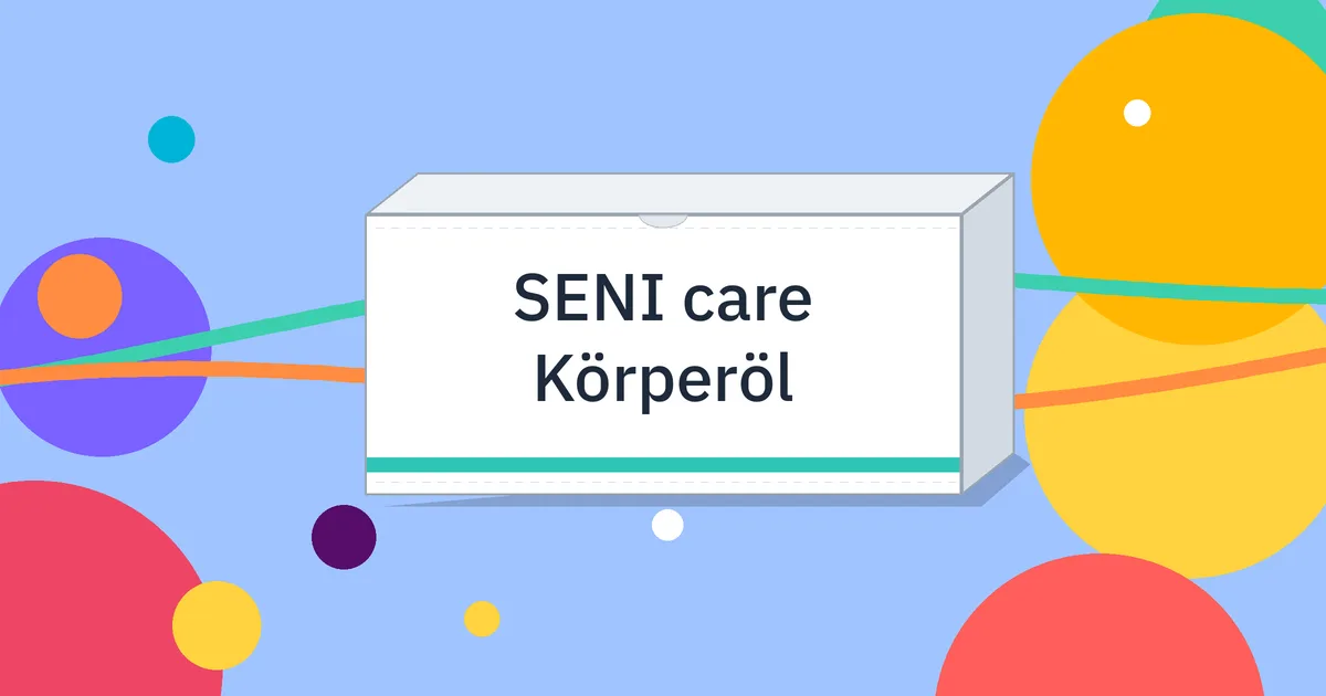 Symbolbild: Packung mit der Aufschrift SENI care Körperöl (PZN 15658521) – Verfügbarkeit und Bezug in Apotheken in Frankfurt am Main