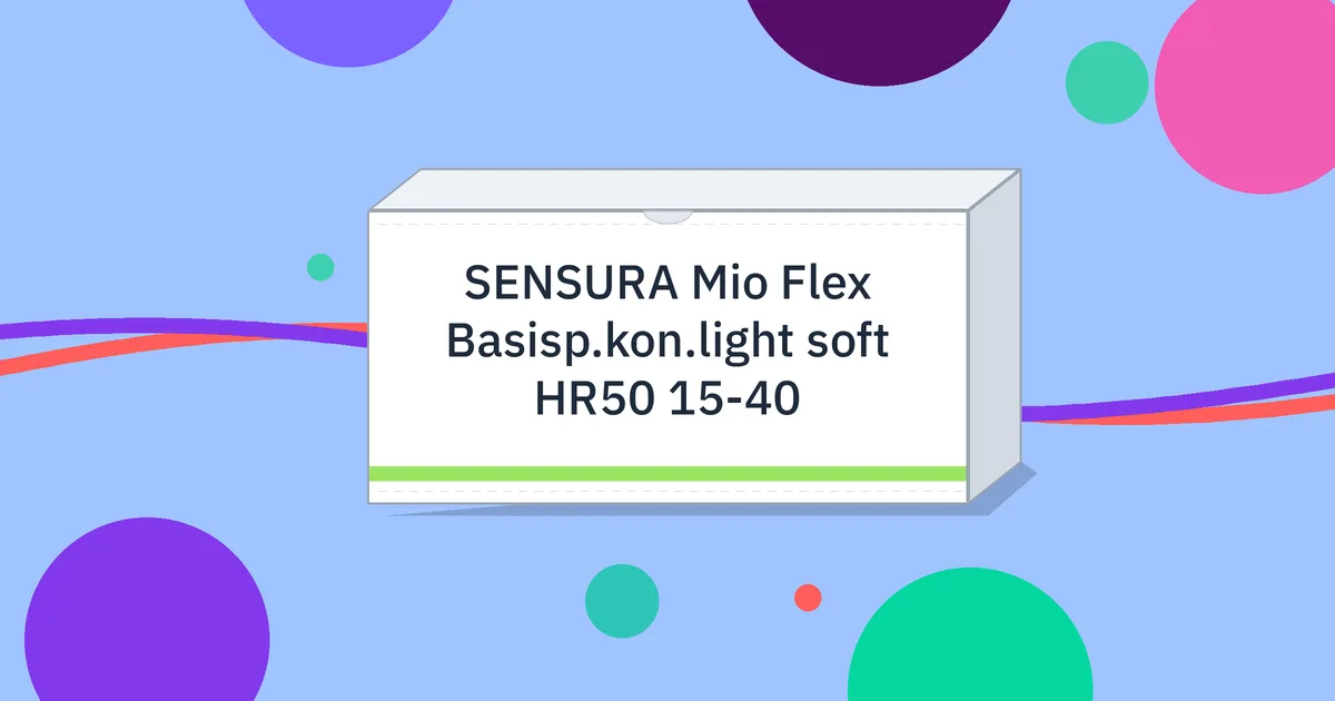 Symbolbild: Packung mit der Aufschrift SENSURA Mio Flex Basisp.kon.light soft HR50 15-40 (PZN 19455186) – Verfügbarkeit und Bezug in Apotheken in Frankfurt am Main