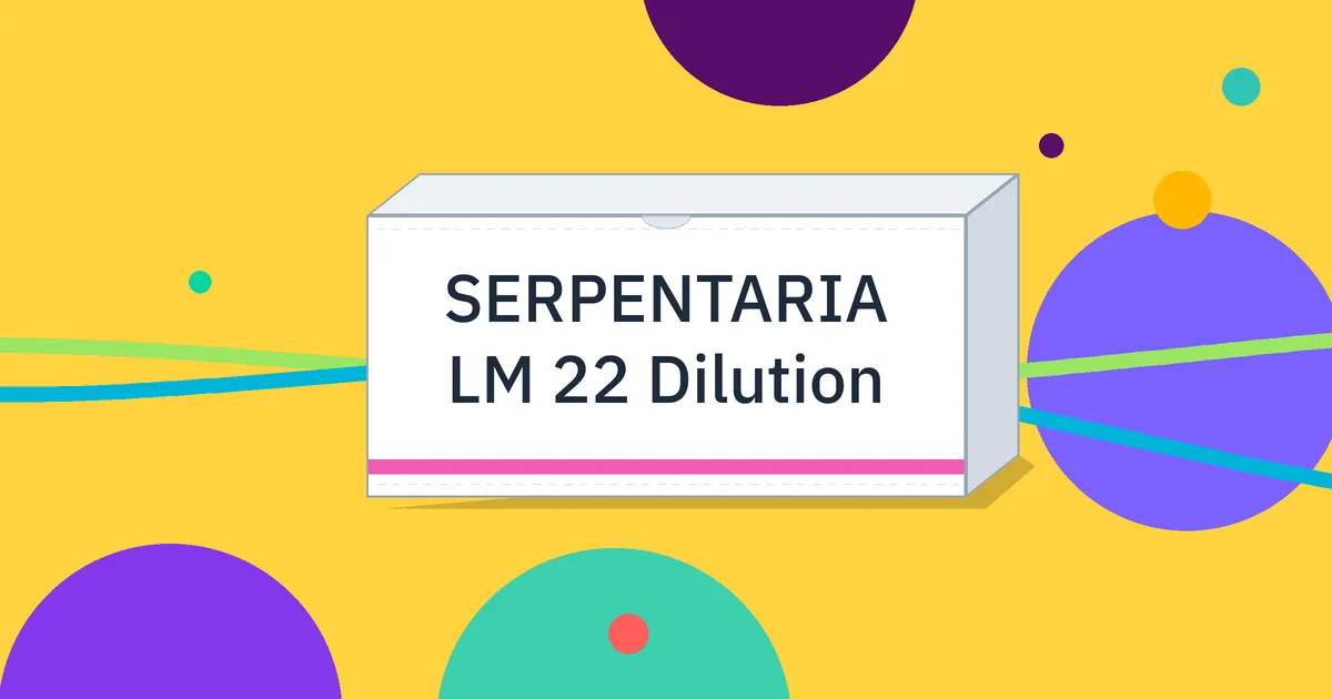 Symbolbild: Packung mit der Aufschrift SERPENTARIA LM 22 Dilution (PZN 13676443) – Verfügbarkeit und Bezug in Apotheken in Frankfurt am Main
