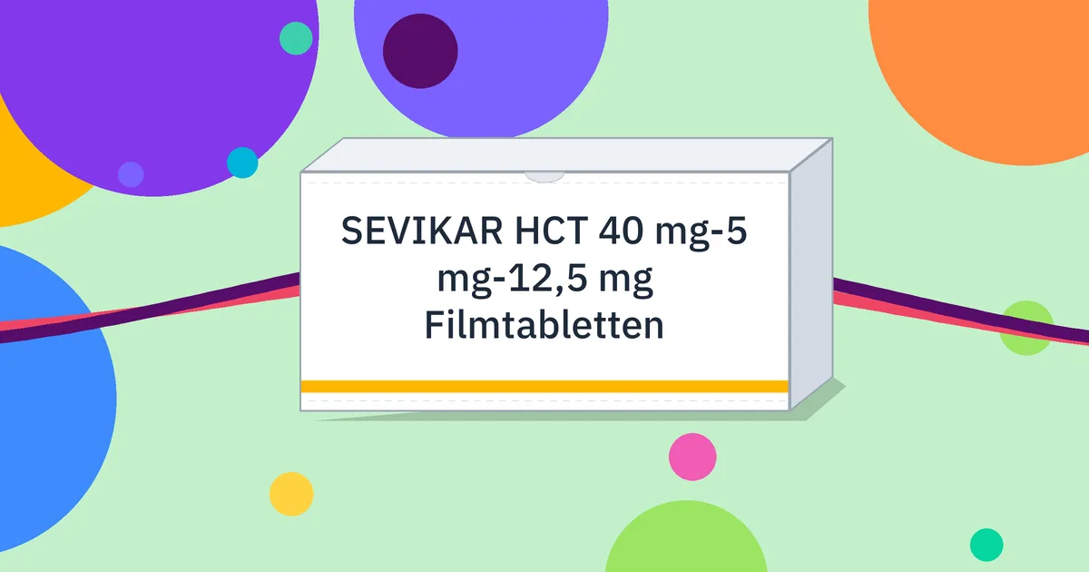 Symbolbild: Packung mit der Aufschrift SEVIKAR HCT 40 mg-5 mg-12,5 mg Filmtabletten (PZN 15619509) – Verfügbarkeit und Bezug in Apotheken in Frankfurt am Main