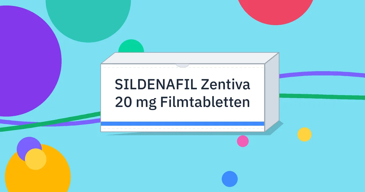 Symbolbild: Packung mit der Aufschrift SILDENAFIL Zentiva 20 mg Filmtabletten (PZN 11648402) – Verfügbarkeit und Bezug in Apotheken in Frankfurt am Main