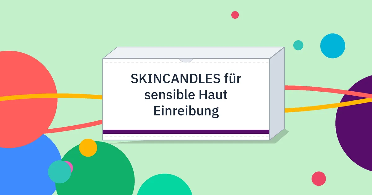 Symbolbild: Packung mit der Aufschrift SKINCANDLES für sensible Haut Einreibung (PZN 15878234) – Verfügbarkeit und Bezug in Apotheken in Frankfurt am Main