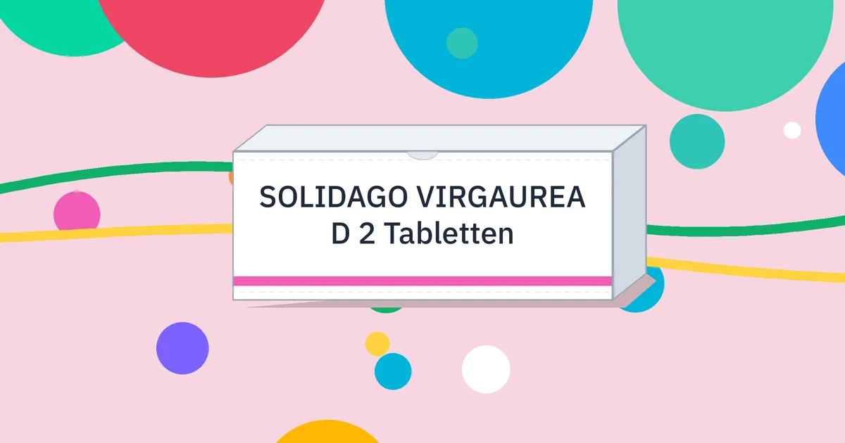 Symbolbild: Packung mit der Aufschrift SOLIDAGO VIRGAUREA D 2 Tabletten (PZN 02123267) – Verfügbarkeit und Bezug in Apotheken in Frankfurt am Main