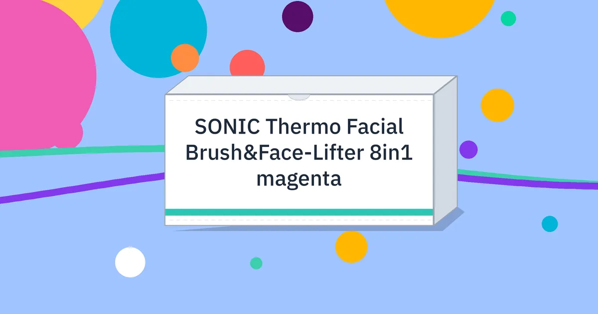 Symbolbild: Packung mit der Aufschrift SONIC Thermo Facial Brush&Face-Lifter 8in1 magenta (PZN 18805810) – Verfügbarkeit und Bezug in Apotheken in Frankfurt am Main