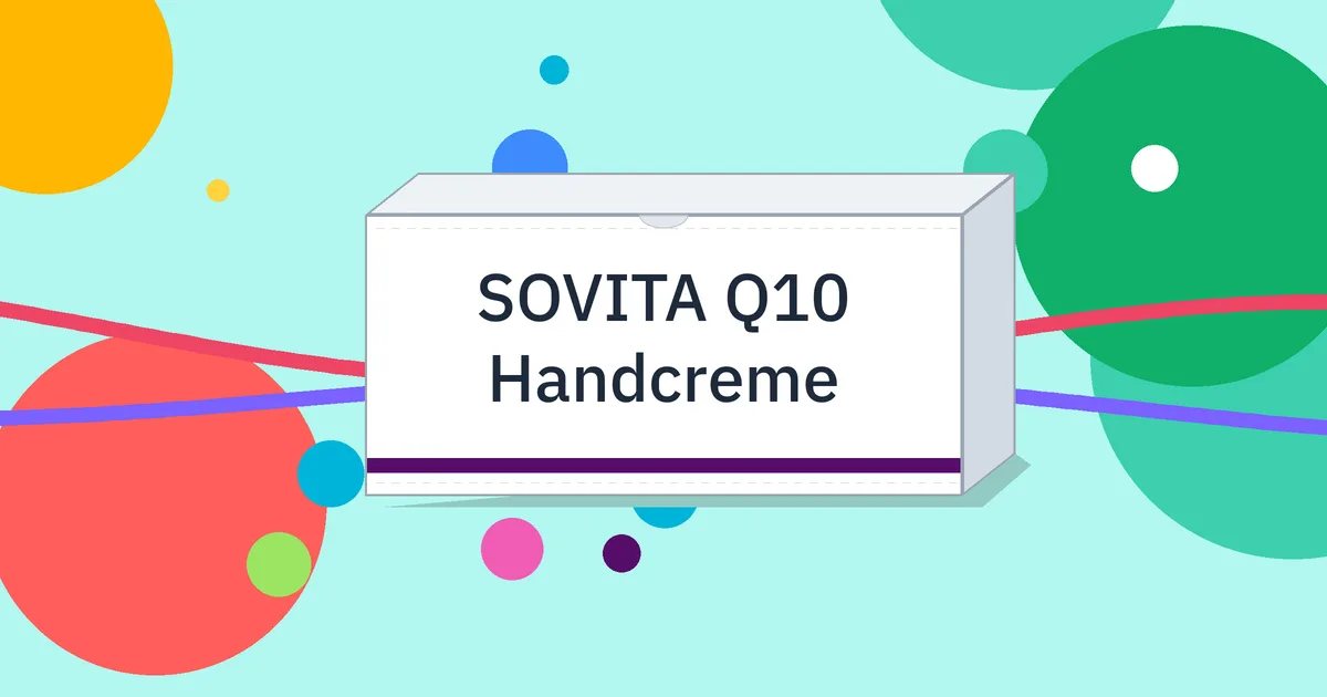 Symbolbild: Packung mit der Aufschrift SOVITA Q10 Handcreme (PZN 14177297) – Verfügbarkeit und Bezug in Apotheken in Frankfurt am Main
