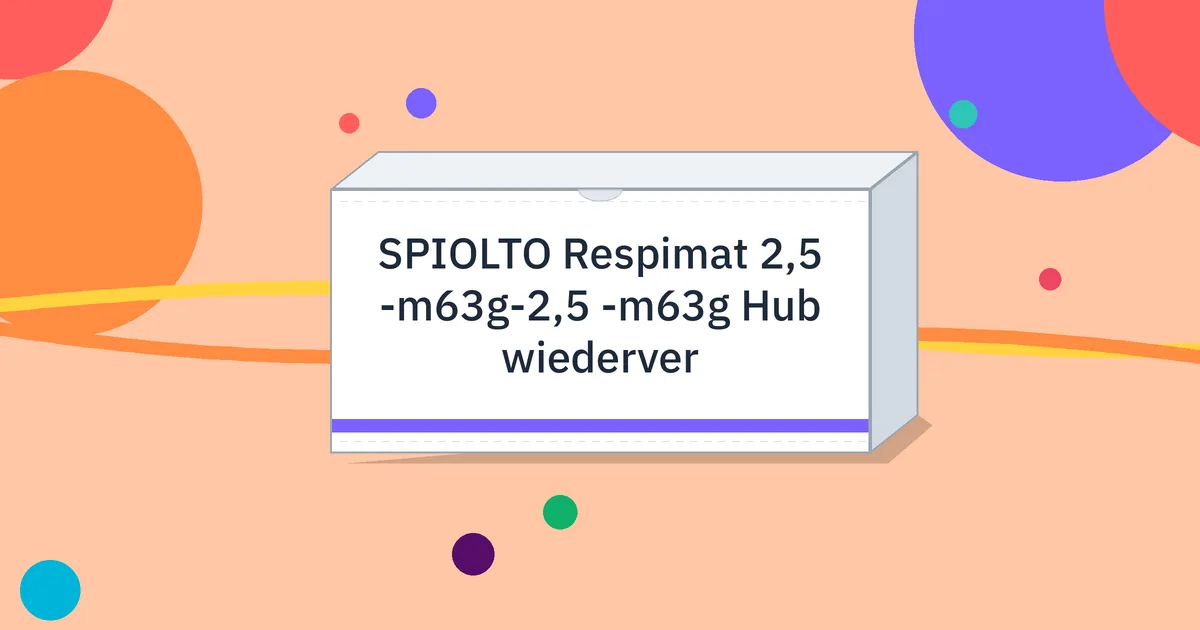 Symbolbild: Packung mit der Aufschrift SPIOLTO Respimat 2,5 -m63g-2,5 -m63g Hub wiederver (PZN 16397407) – Verfügbarkeit und Bezug in Apotheken in Frankfurt am Main