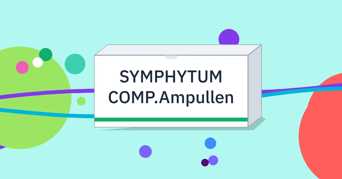 Symbolbild: Packung mit der Aufschrift SYMPHYTUM COMP.Ampullen (PZN 01752251) – Verfügbarkeit und Bezug in Apotheken in Frankfurt am Main