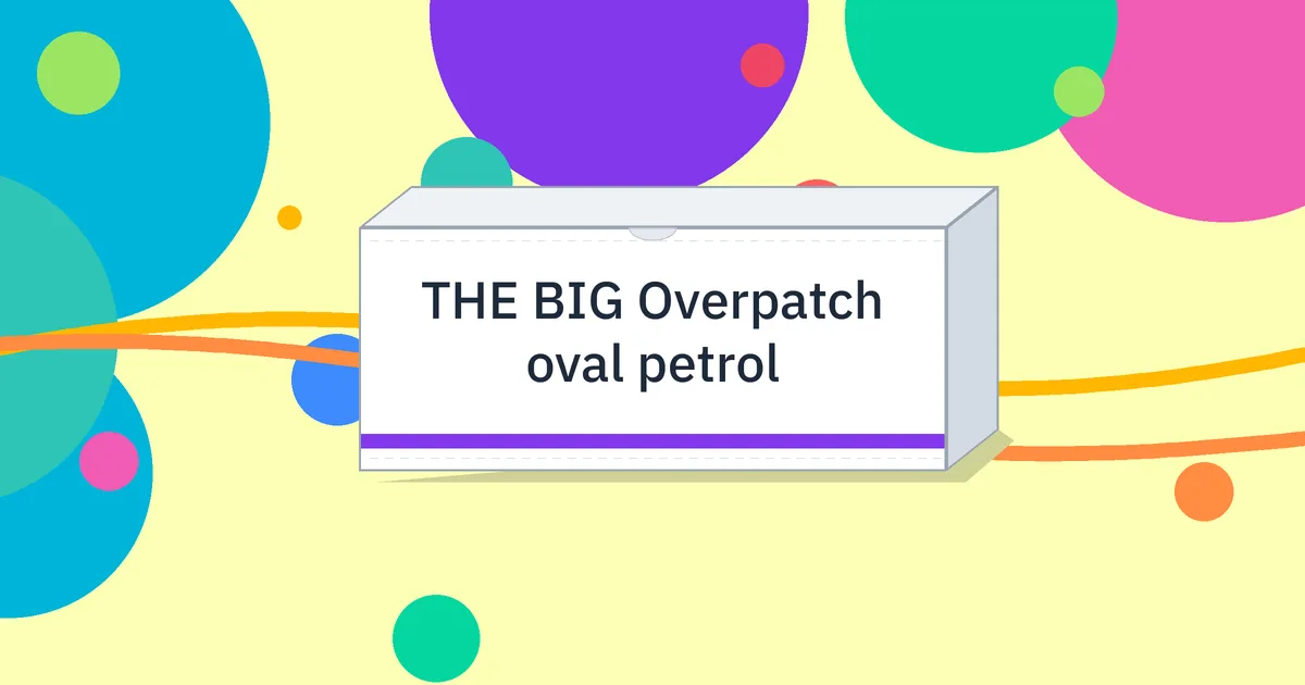 Symbolbild: Packung mit der Aufschrift THE BIG Overpatch oval petrol (PZN 19867782) – Verfügbarkeit und Bezug in Apotheken in Frankfurt am Main