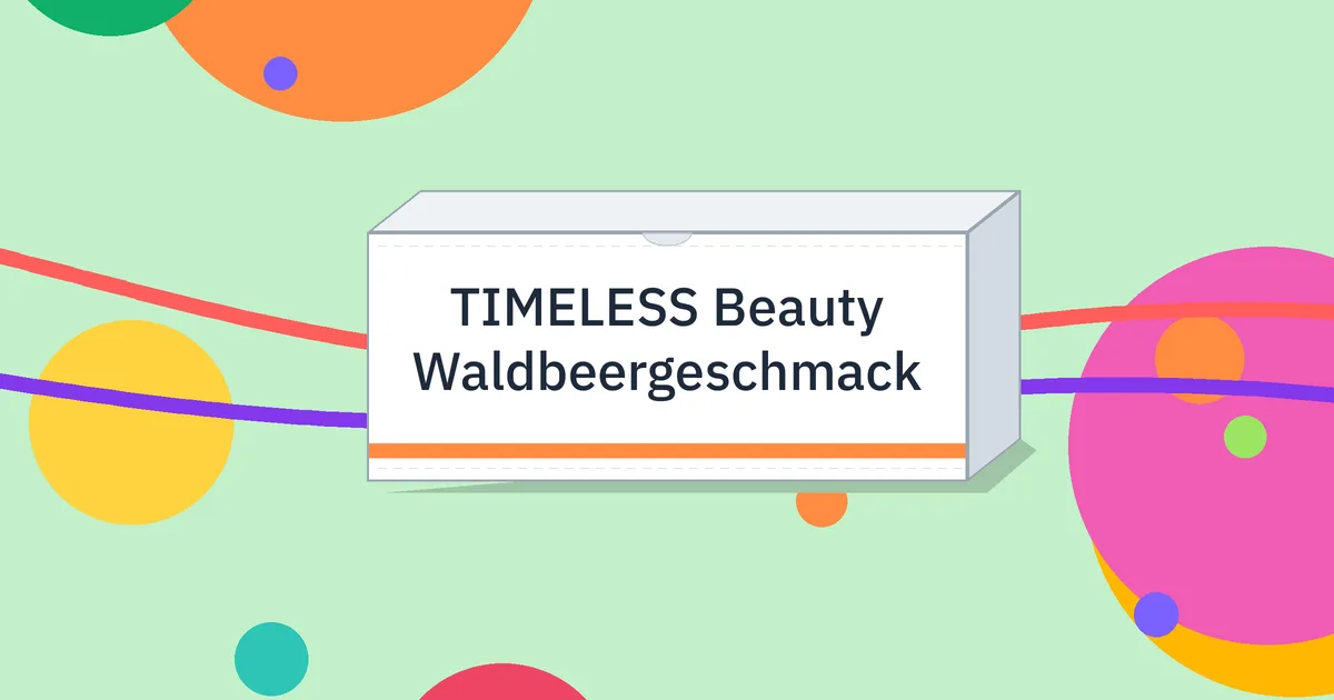 Symbolbild: Packung mit der Aufschrift TIMELESS Beauty Waldbeergeschmack (PZN 19924089) – Verfügbarkeit und Bezug in Apotheken in Frankfurt am Main