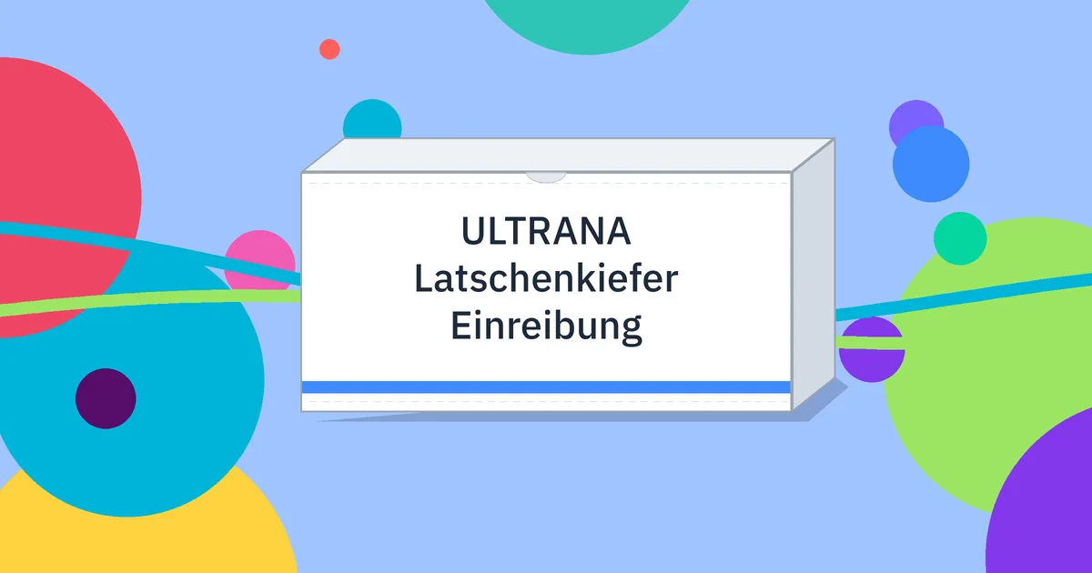 Symbolbild: Packung mit der Aufschrift ULTRANA Latschenkiefer Einreibung (PZN 17931725) – Verfügbarkeit und Bezug in Apotheken in Frankfurt am Main