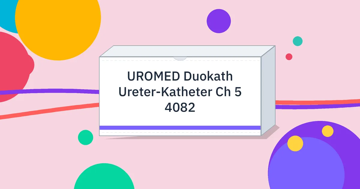 Symbolbild: Packung mit der Aufschrift UROMED Duokath Ureter-Katheter Ch 5 4082 (PZN 11230683) – Verfügbarkeit und Bezug in Apotheken in Frankfurt am Main