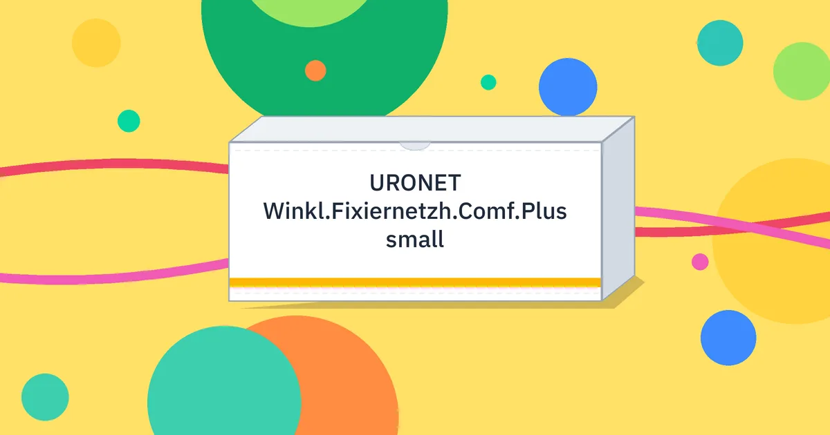 Symbolbild: Packung mit der Aufschrift URONET Winkl.Fixiernetzh.Comf.Plus small (PZN 08536562) – Verfügbarkeit und Bezug in Apotheken in Frankfurt am Main