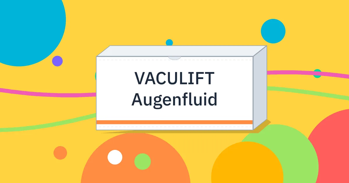 Symbolbild: Packung mit der Aufschrift VACULIFT Augenfluid (PZN 04251710) – Verfügbarkeit und Bezug in Apotheken in Frankfurt am Main