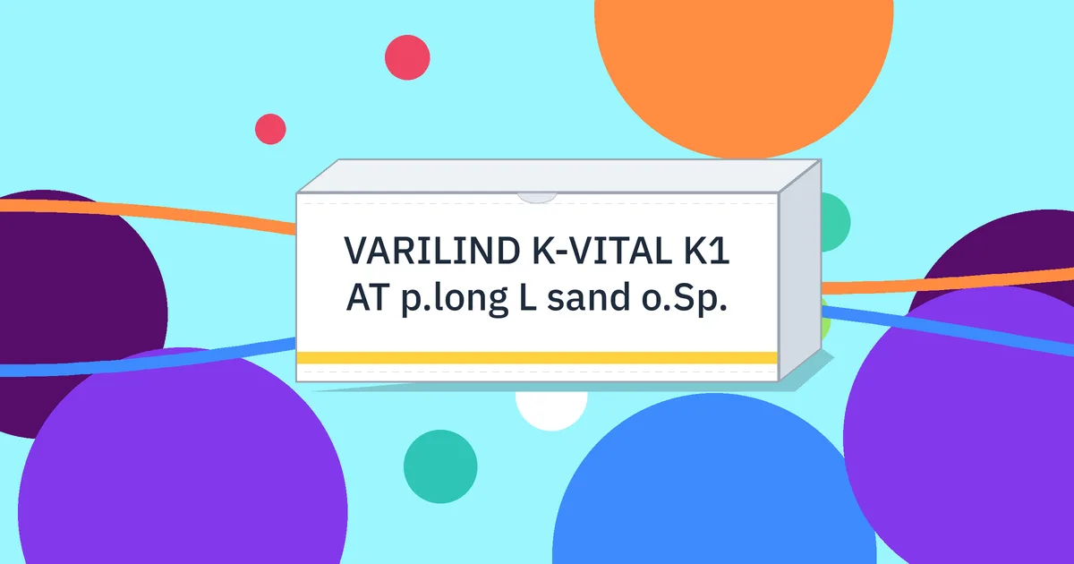 Symbolbild: Packung mit der Aufschrift VARILIND K-VITAL K1 AT p.long L sand o.Sp. (PZN 20619569) – Verfügbarkeit und Bezug in Apotheken in Frankfurt am Main