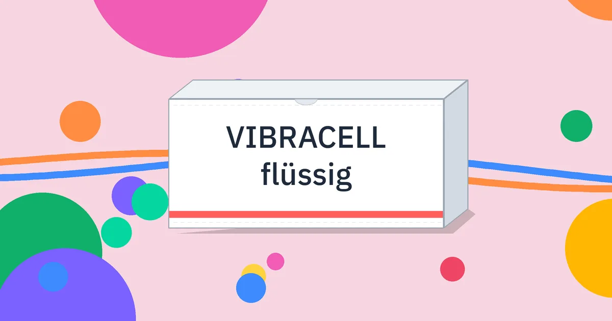 Symbolbild: Packung mit der Aufschrift VIBRACELL flüssig (PZN 10064544) – Verfügbarkeit und Bezug in Apotheken in Frankfurt am Main