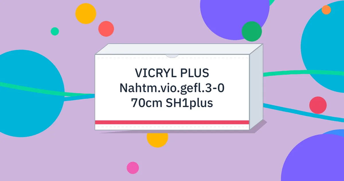 Symbolbild: Packung mit der Aufschrift VICRYL PLUS Nahtm.vio.gefl.3-0 70cm SH1plus (PZN 18793768) – Verfügbarkeit und Bezug in Apotheken in Frankfurt am Main