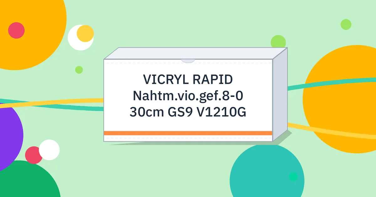 Symbolbild: Packung mit der Aufschrift VICRYL RAPID Nahtm.vio.gef.8-0 30cm GS9 V1210G (PZN 16256799) – Verfügbarkeit und Bezug in Apotheken in Frankfurt am Main