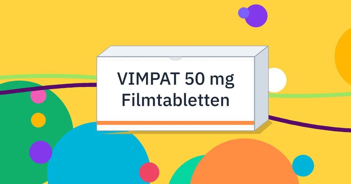 Symbolbild: Packung mit der Aufschrift VIMPAT 50 mg Filmtabletten (PZN 09425310) – Verfügbarkeit und Bezug in Apotheken in Frankfurt am Main