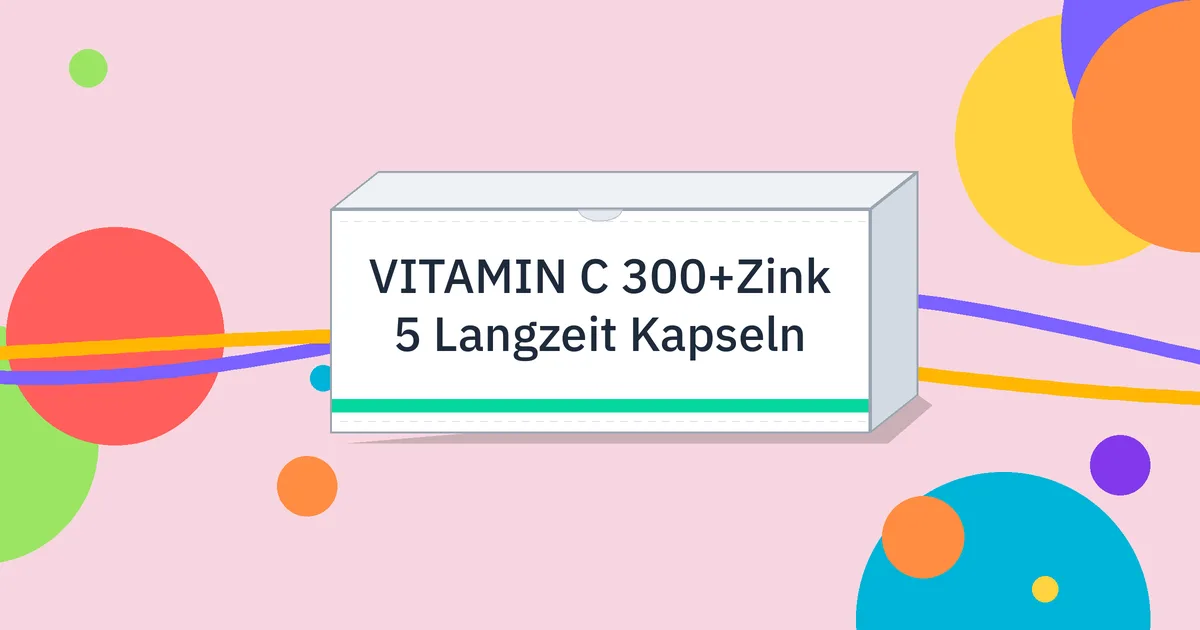 Symbolbild: Packung mit der Aufschrift VITAMIN C 300+Zink 5 Langzeit Kapseln (PZN 03661630) – Verfügbarkeit und Bezug in Apotheken in Frankfurt am Main