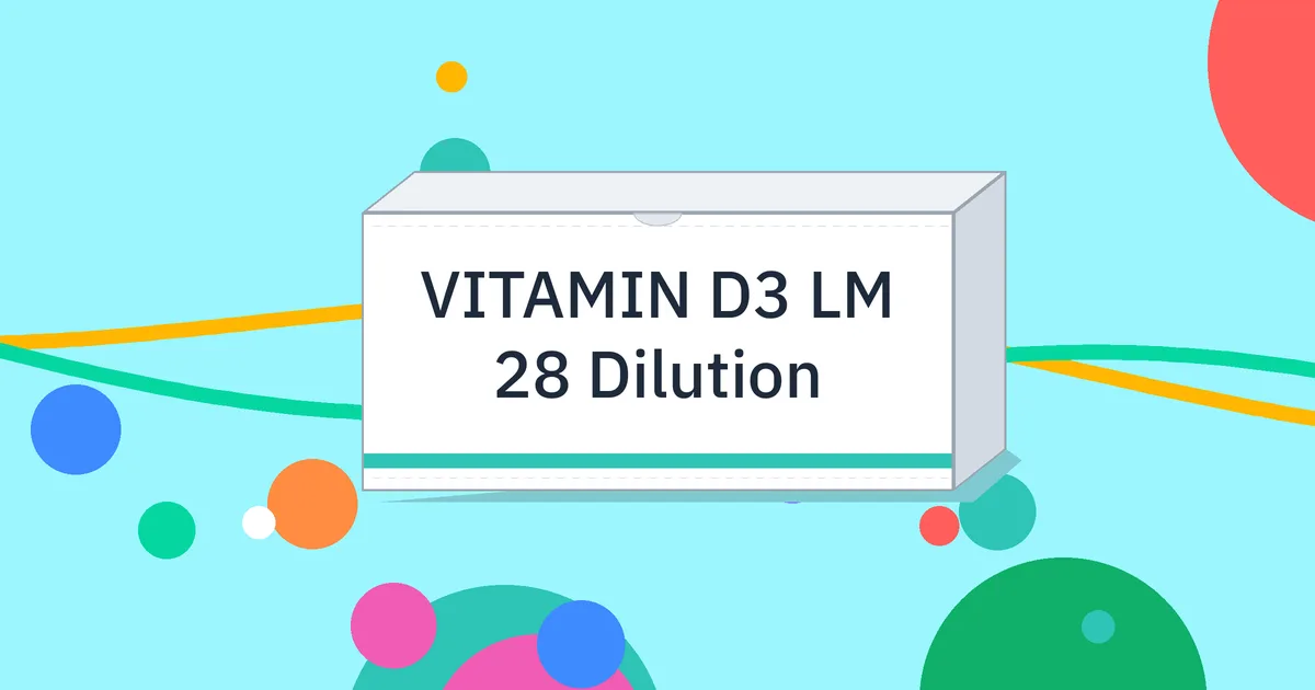 Symbolbild: Packung mit der Aufschrift VITAMIN D3 LM 28 Dilution (PZN 13279104) – Verfügbarkeit und Bezug in Apotheken in Frankfurt am Main