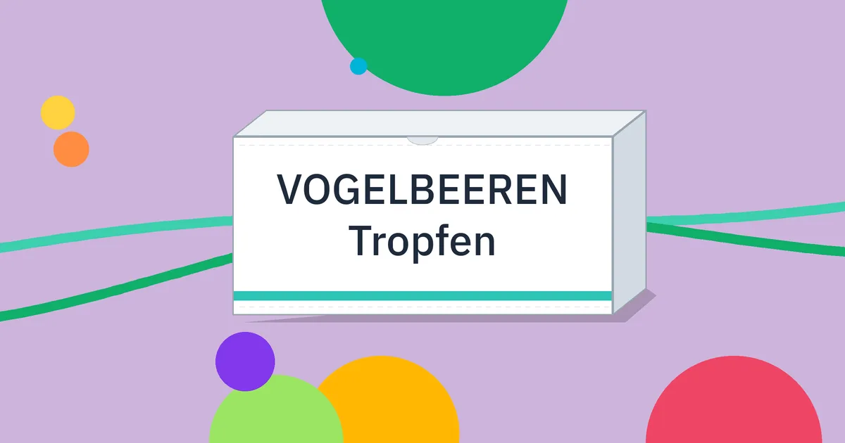 Symbolbild: Packung mit der Aufschrift VOGELBEEREN Tropfen (PZN 18781340) – Verfügbarkeit und Bezug in Apotheken in Frankfurt am Main