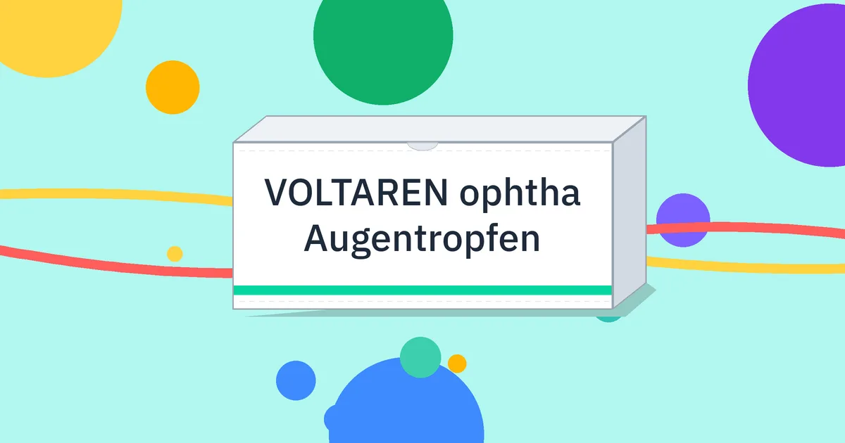 Symbolbild: Packung mit der Aufschrift VOLTAREN ophtha Augentropfen (PZN 09269933) – Verfügbarkeit und Bezug in Apotheken in Frankfurt am Main
