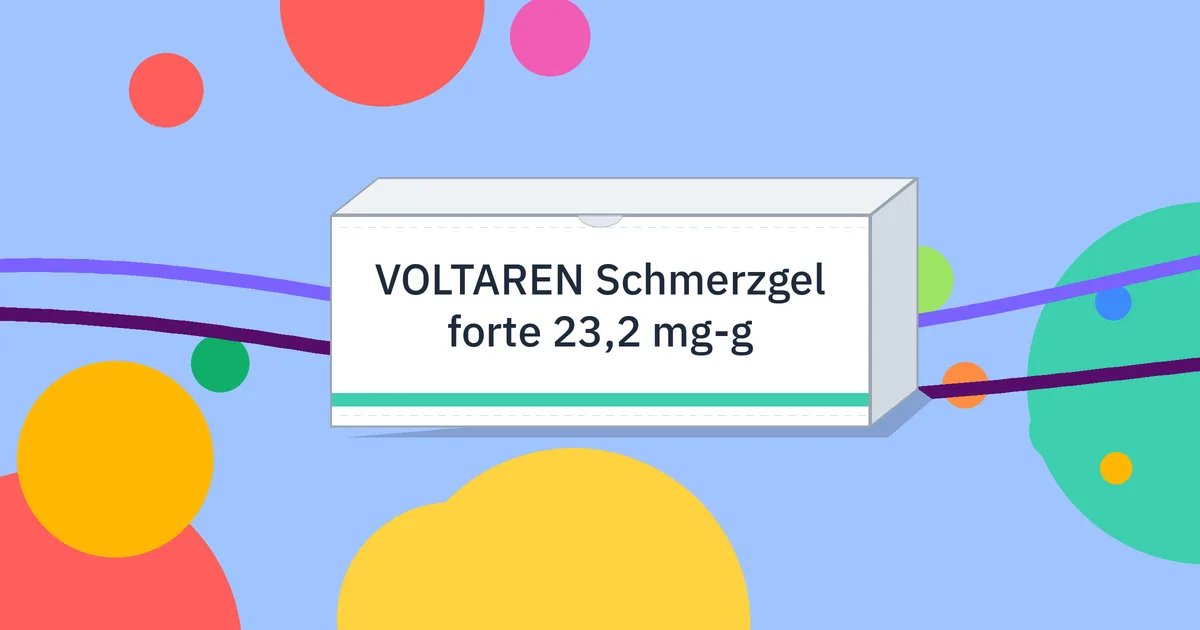 Symbolbild: Packung mit der Aufschrift VOLTAREN Schmerzgel forte 23,2 mg-g (PZN 12452598) – Verfügbarkeit und Bezug in Apotheken in Frankfurt am Main
