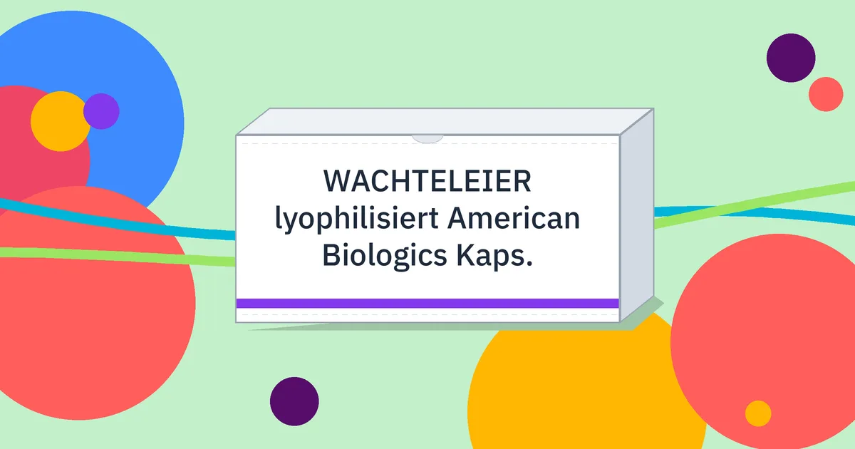Symbolbild: Packung mit der Aufschrift WACHTELEIER lyophilisiert American Biologics Kaps. (PZN 20032261) – Verfügbarkeit und Bezug in Apotheken in Frankfurt am Main