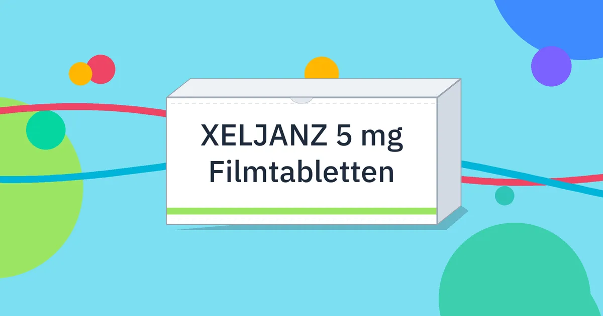 Symbolbild: Packung mit der Aufschrift XELJANZ 5 mg Filmtabletten (PZN 07211533) – Verfügbarkeit und Bezug in Apotheken in Frankfurt am Main