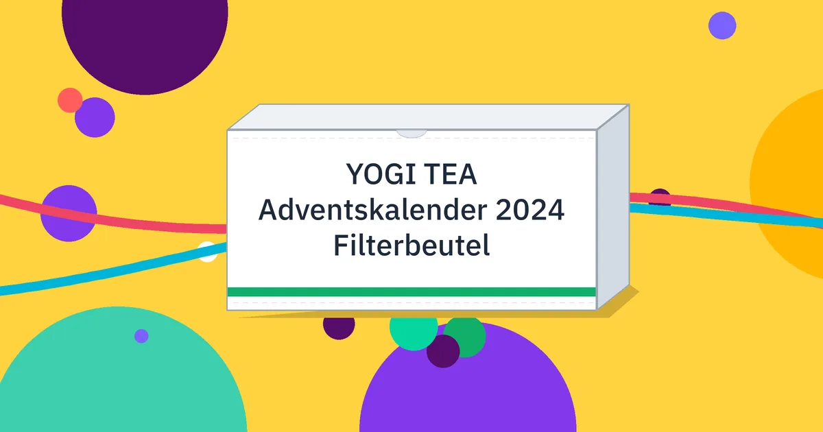 Symbolbild: Packung mit der Aufschrift YOGI TEA Adventskalender 2024 Filterbeutel (PZN 13416498) – Verfügbarkeit und Bezug in Apotheken in Frankfurt am Main