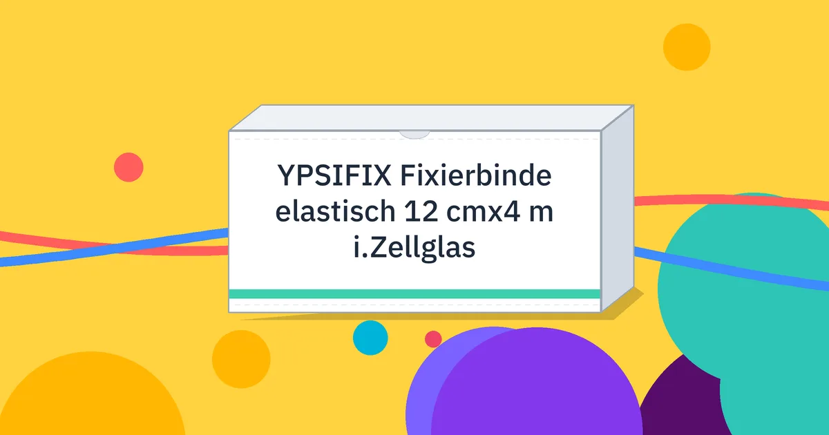 Symbolbild: Packung mit der Aufschrift YPSIFIX Fixierbinde elastisch 12 cmx4 m i.Zellglas (PZN 12603376) – Verfügbarkeit und Bezug in Apotheken in Frankfurt am Main