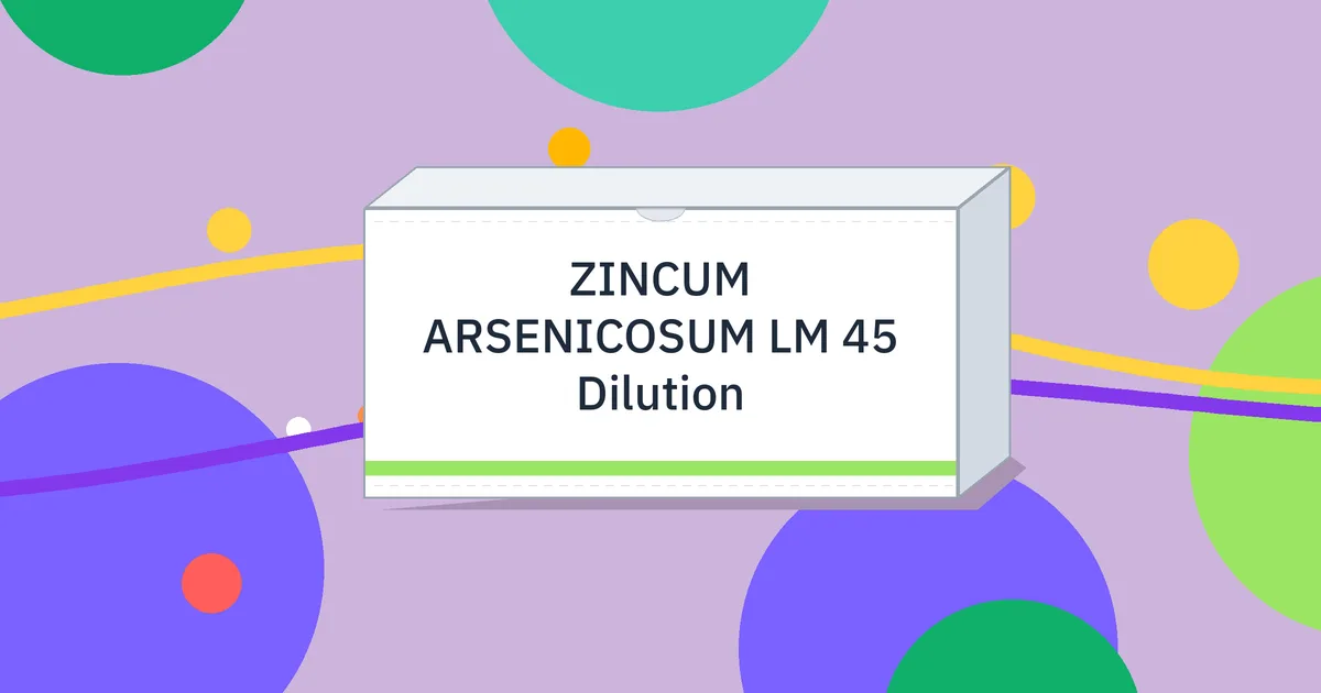Symbolbild: Packung mit der Aufschrift ZINCUM ARSENICOSUM LM 45 Dilution (PZN 13291016) – Verfügbarkeit und Bezug in Apotheken in Frankfurt am Main