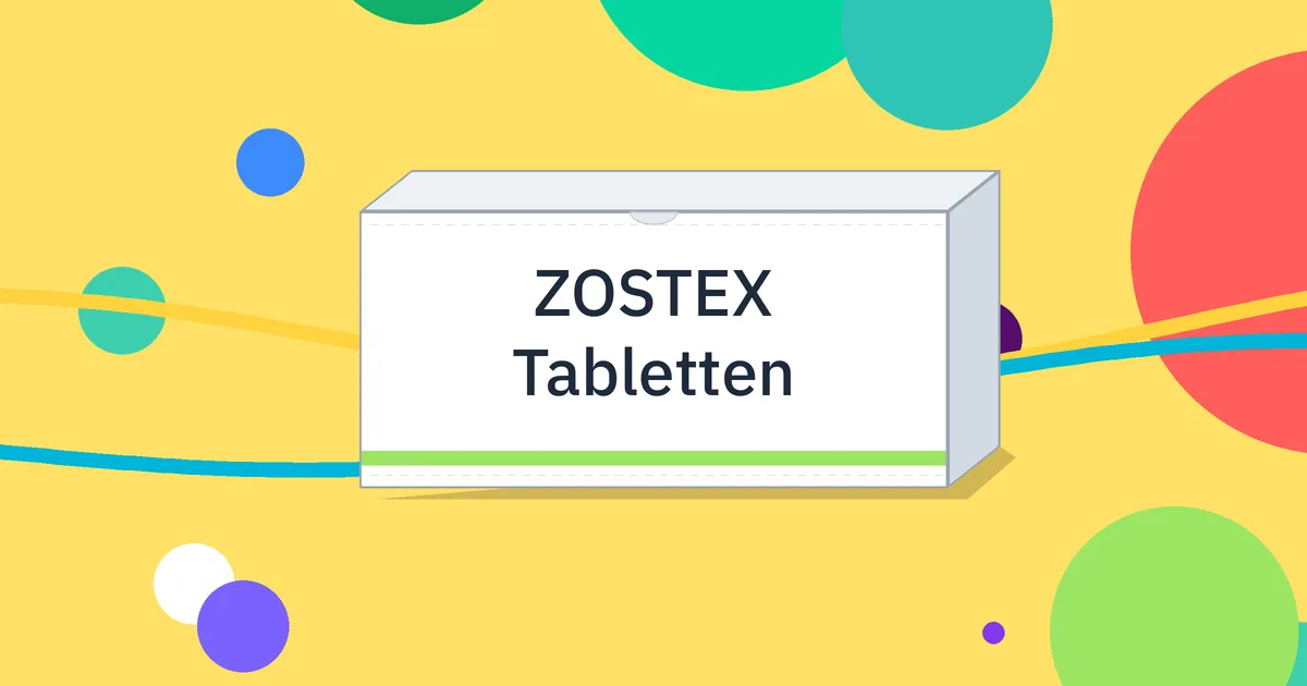 Symbolbild: Packung mit der Aufschrift ZOSTEX Tabletten (PZN 01389862) – Verfügbarkeit und Bezug in Apotheken in Frankfurt am Main