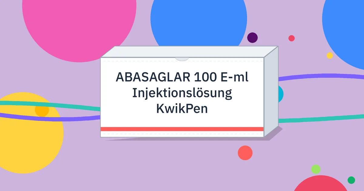 Symbolbild: Packung mit der Aufschrift ABASAGLAR 100 E-ml Injektionslösung KwikPen (PZN 11219150) – Verfügbarkeit und Bezug in Apotheken in Frankfurt am Main