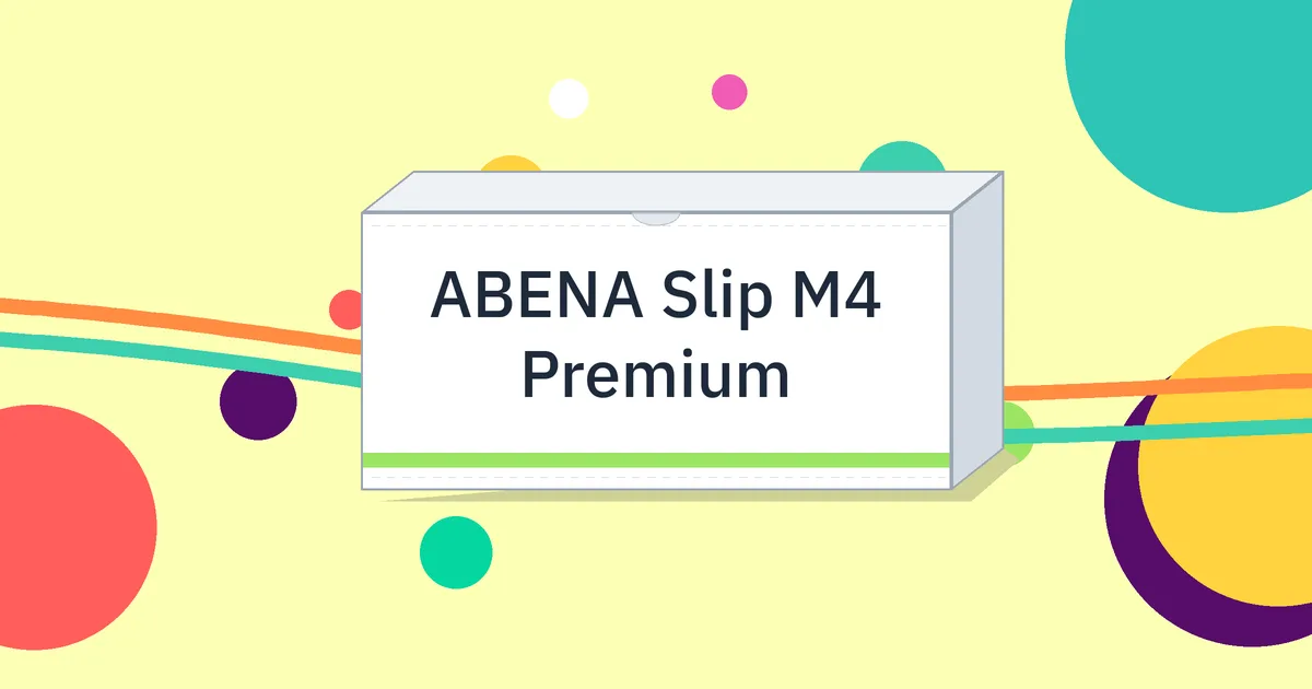 Symbolbild: Packung mit der Aufschrift ABENA Slip M4 Premium (PZN 10219366) – Verfügbarkeit und Bezug in Apotheken in Frankfurt am Main