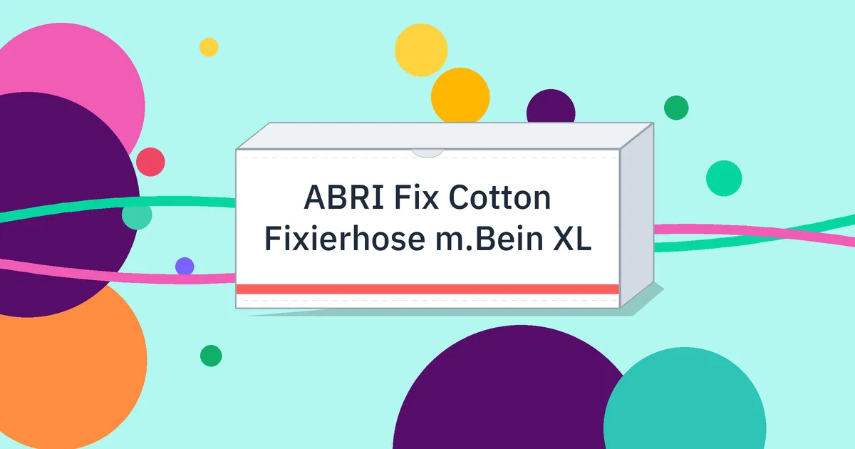 Symbolbild: Packung mit der Aufschrift ABRI Fix Cotton Fixierhose m.Bein XL (PZN 12502304) – Verfügbarkeit und Bezug in Apotheken in Frankfurt am Main