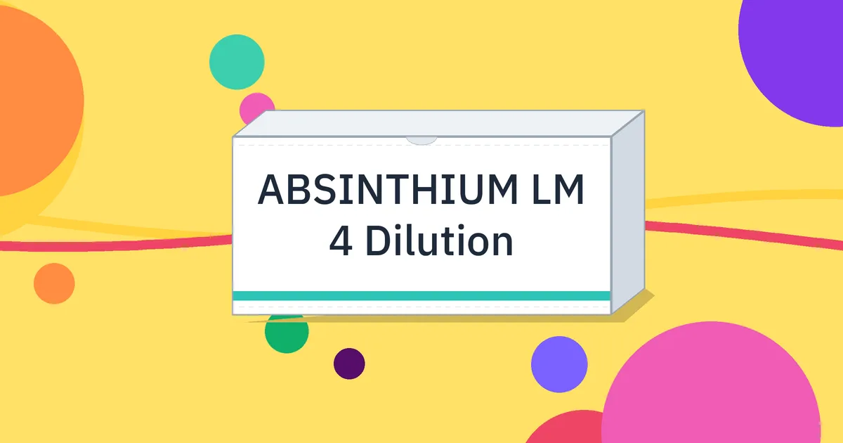 Symbolbild: Packung mit der Aufschrift ABSINTHIUM LM 4 Dilution (PZN 13261179) – Verfügbarkeit und Bezug in Apotheken in Frankfurt am Main