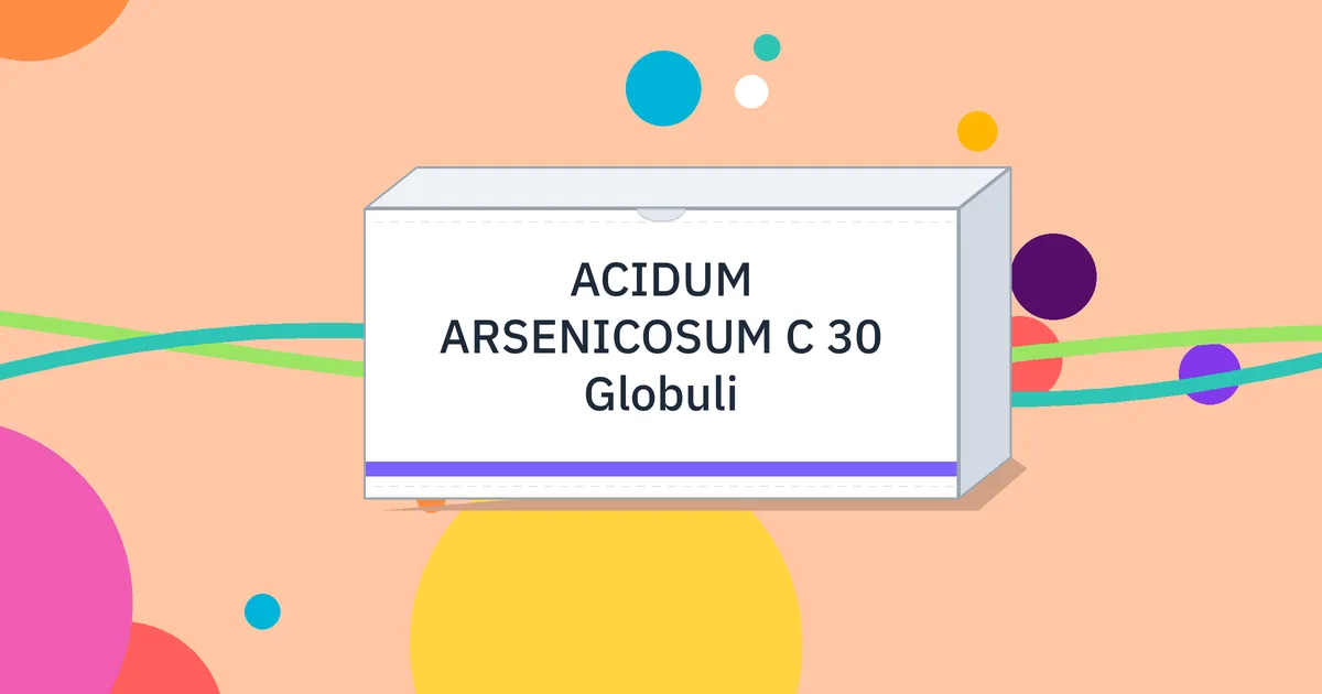 Symbolbild: Packung mit der Aufschrift ACIDUM ARSENICOSUM C 30 Globuli (PZN 11282326) – Verfügbarkeit und Bezug in Apotheken in Frankfurt am Main