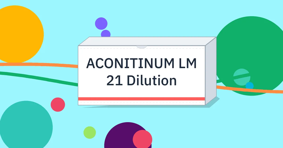 Symbolbild: Packung mit der Aufschrift ACONITINUM LM 21 Dilution (PZN 13289864) – Verfügbarkeit und Bezug in Apotheken in Frankfurt am Main